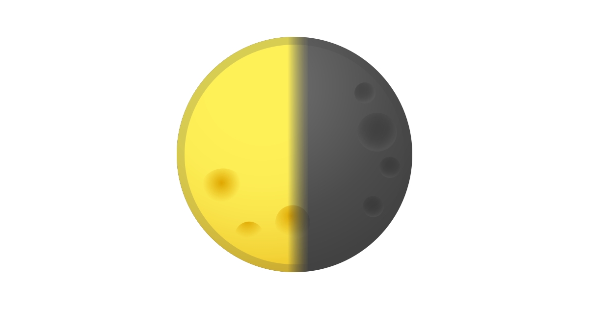 🌗 abnehmender Halbmond-Emoji