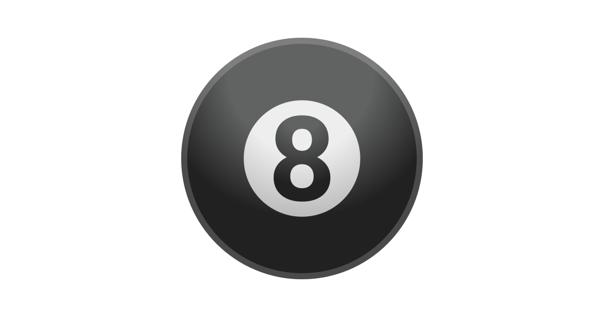 🎱 Bola Negra De Billar Emoji