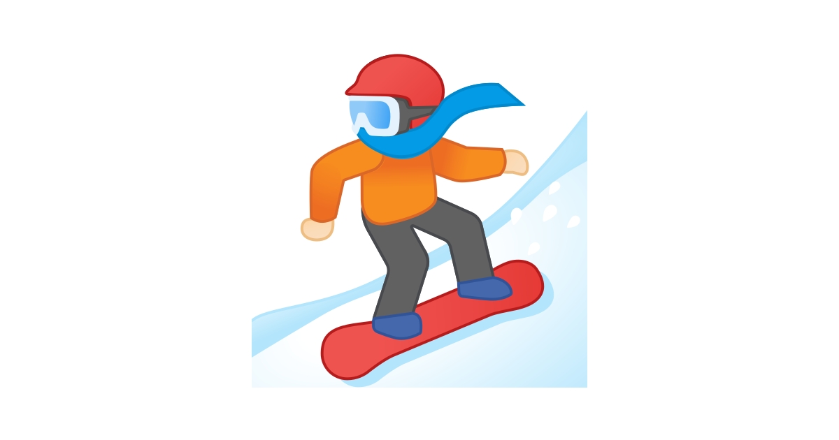 🏂🏻 Snowboardeur : Peau Claire Emoji