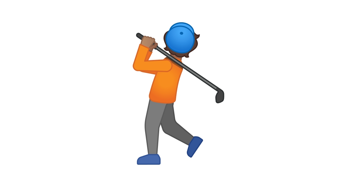 🏌🏽 Golfer(in): mittlere Hautfarbe-Emoji