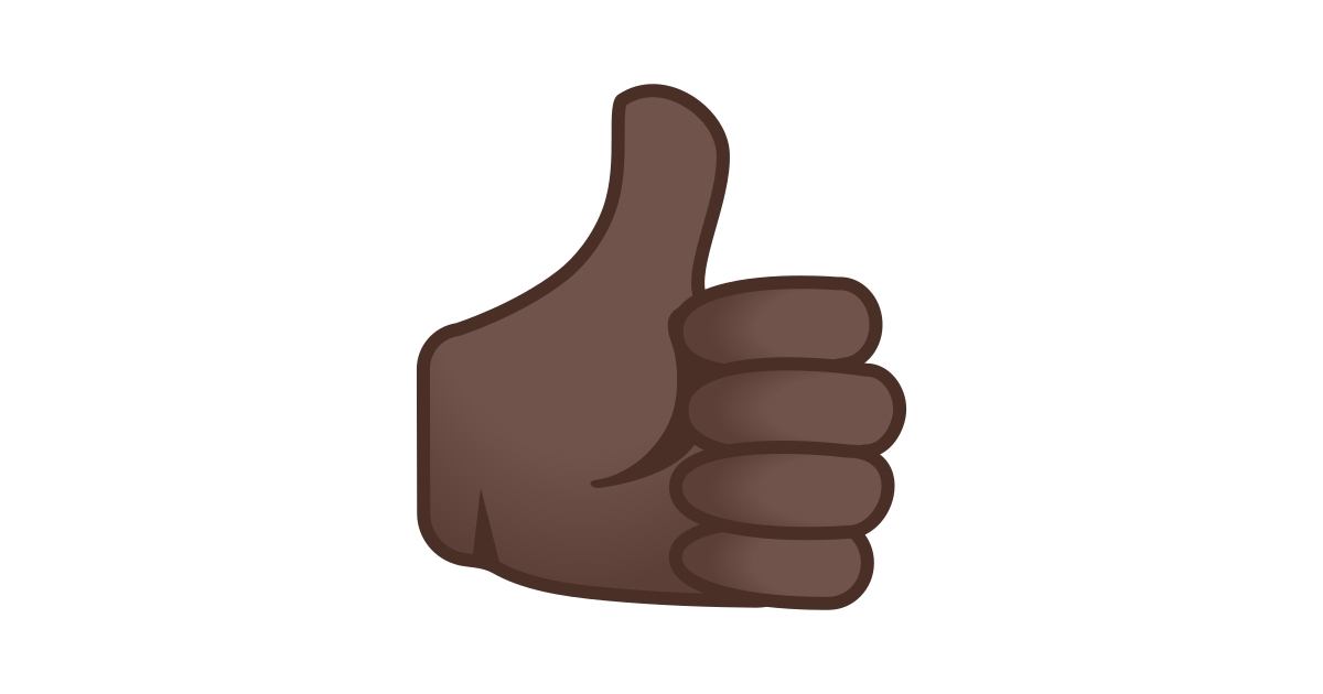 👍🏿 Pollice In Su: Carnagione Scura Emoji