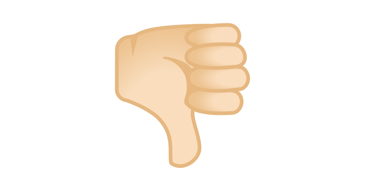 👎🏻 Daumen runter: helle Hautfarbe-Emoji
