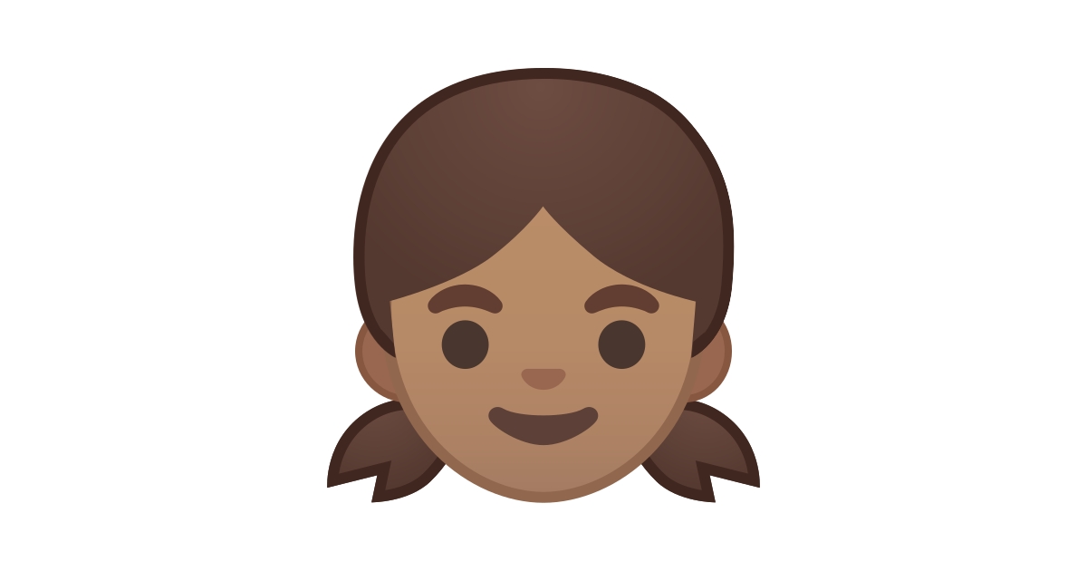 👧🏽 Menina: Pele Morena Emoji