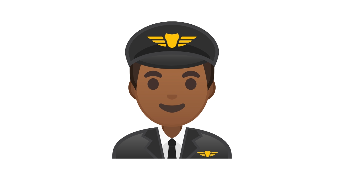 👨🏾‍ ️ Pilot: mitteldunkle Hautfarbe-Emoji
