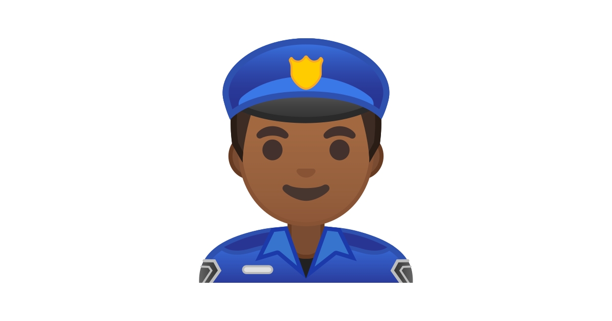 👮🏾‍♂️ Man Police Officer: Medium-dark Skin Tone Emoji