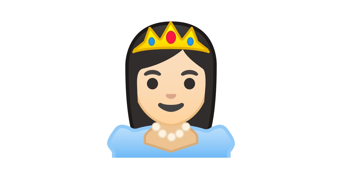 👸🏻 Princesa: Pele Clara Emoji