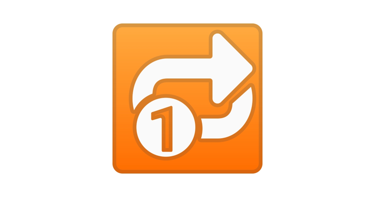 🔂 Botão De Repetir Uma única Faixa Emoji