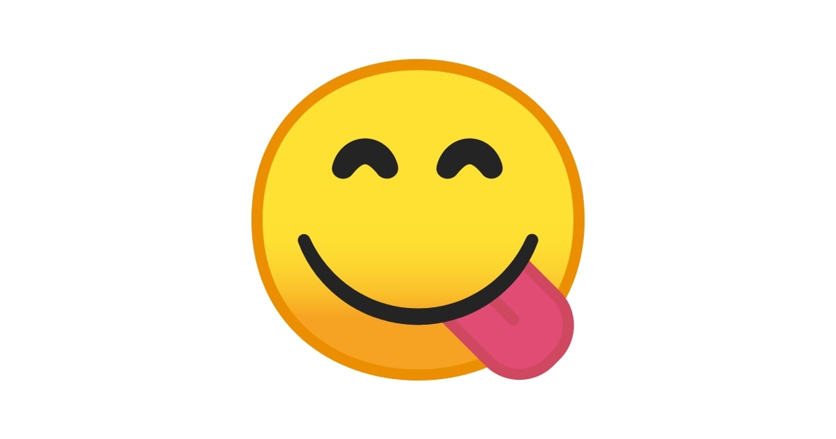 😋 sich die Lippen leckendes Gesicht-Emoji