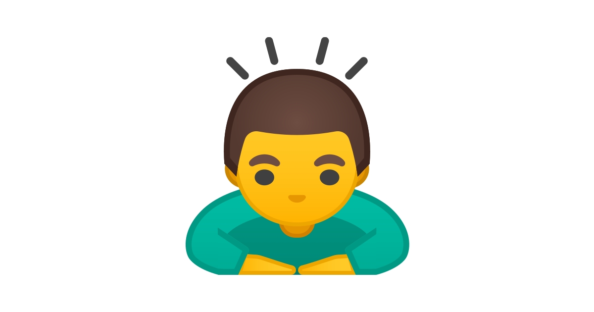🙇‍♂️ Man Bowing Emoji