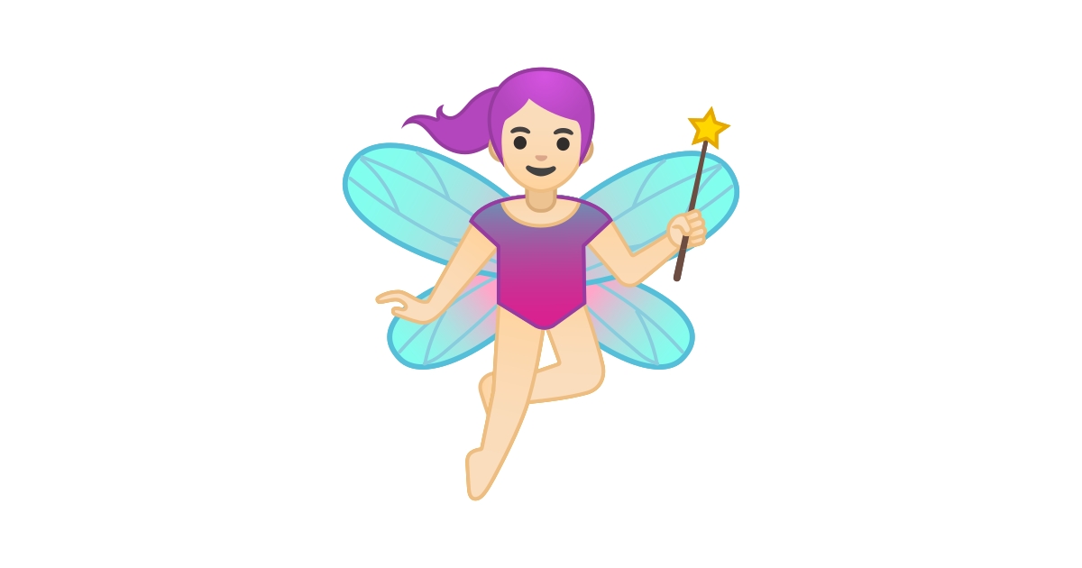 🧚🏻‍♀️ Hada Mujer: Tono De Piel Claro Emoji