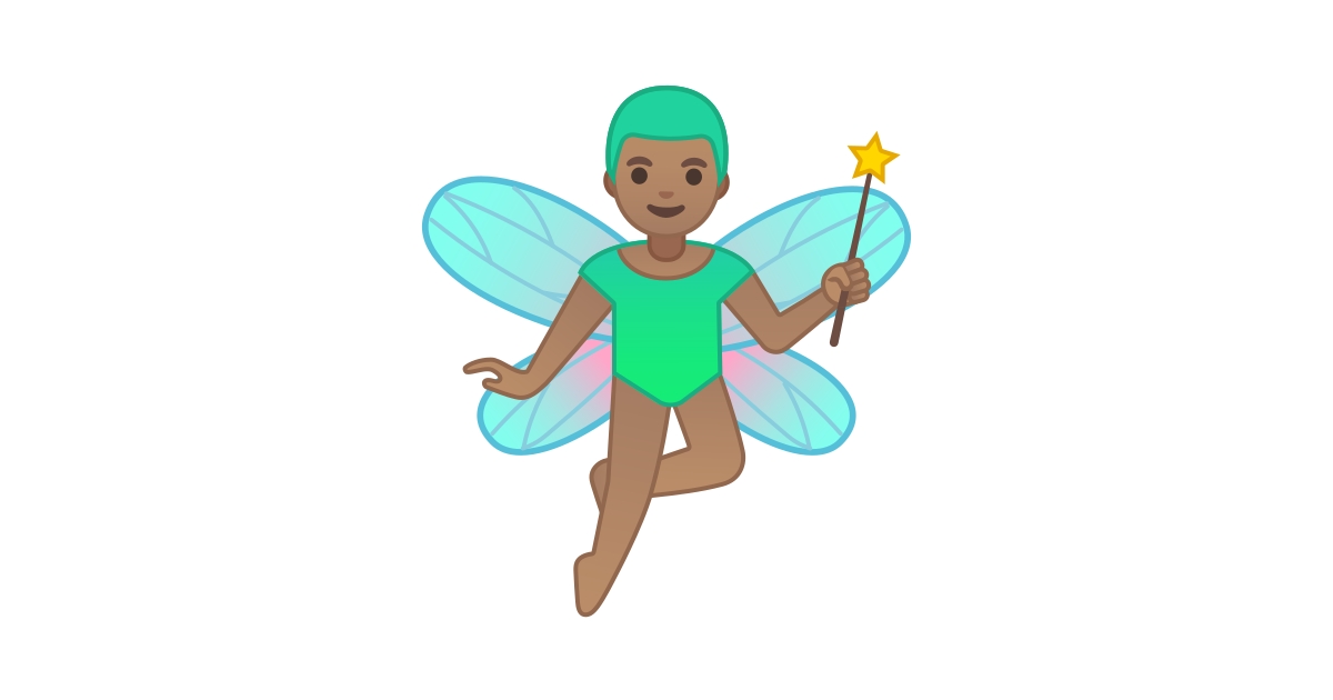 🧚🏽‍♂️ männliche Fee: mittlere Hautfarbe-Emoji