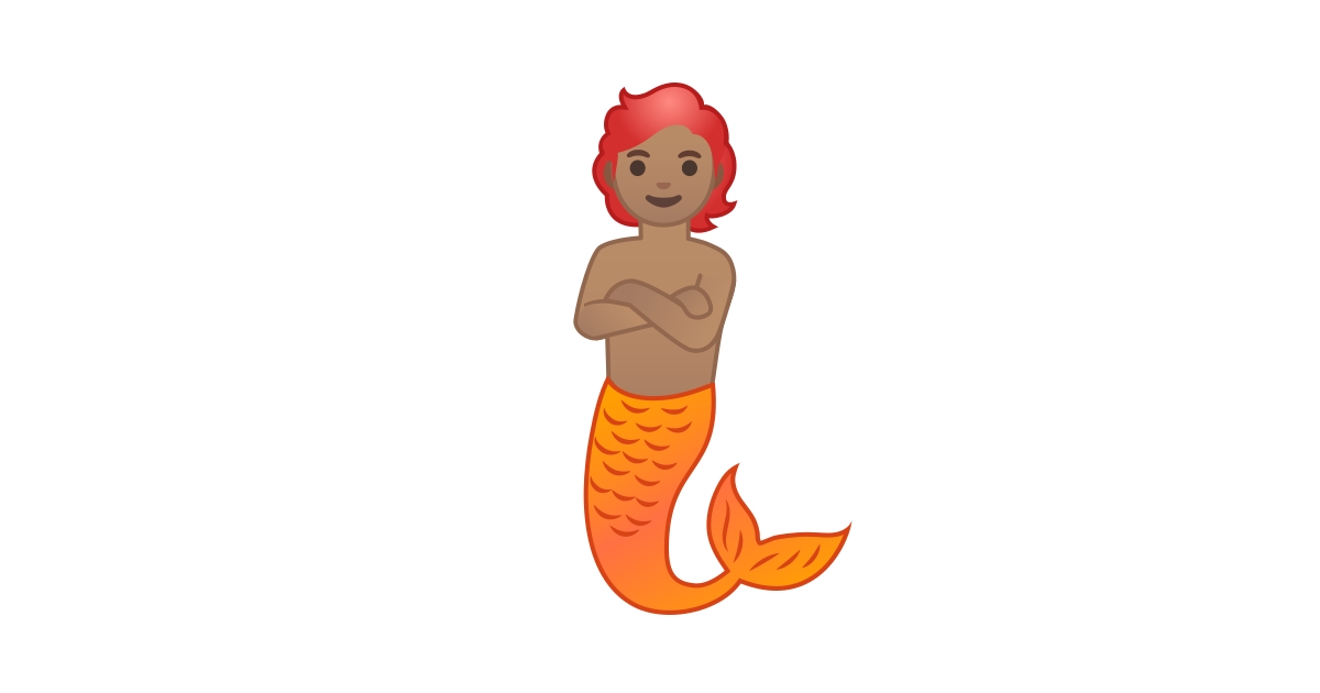 🧜🏽 Persona Sirena: Tono De Piel Medio Emoji