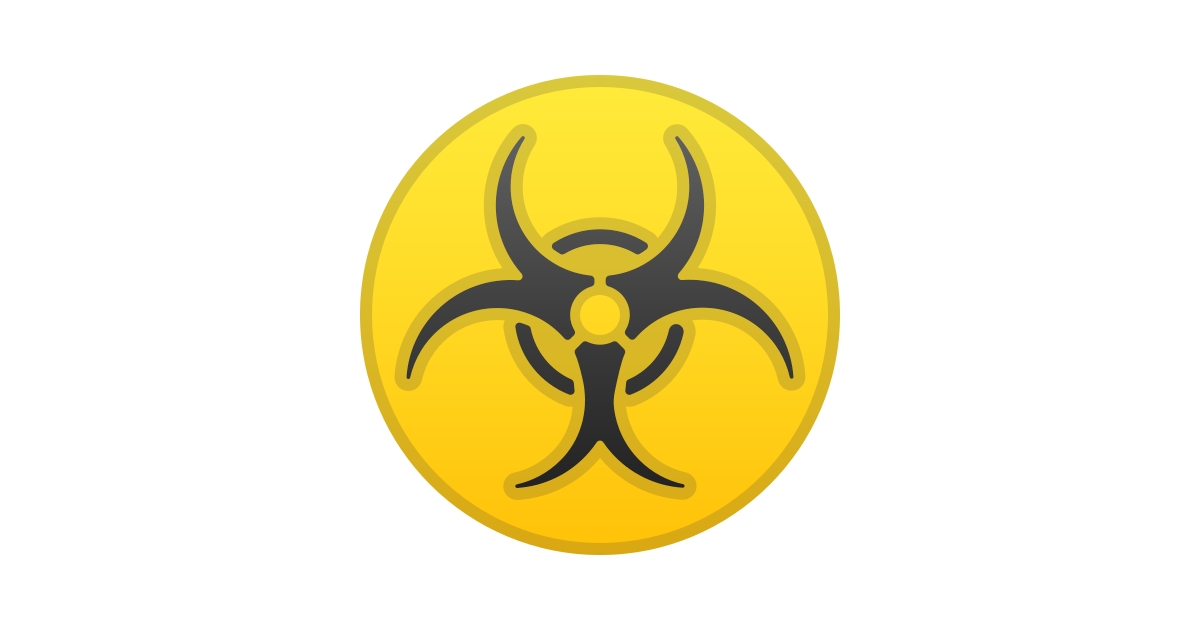 ☣️ Simbolo Del Rischio Biologico Emoji