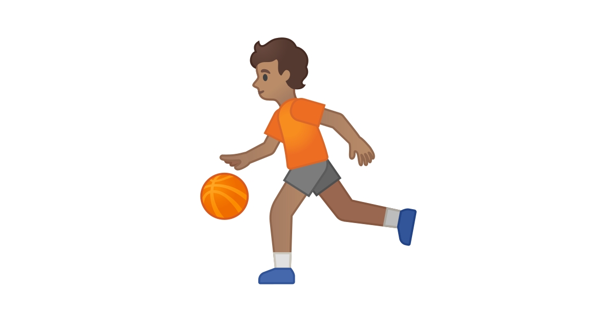 ⛹🏽 Person Bouncing Ball: Medium Skin Tone Emoji