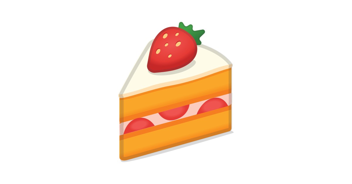 🍰 Pão De Ló De Morango Emoji