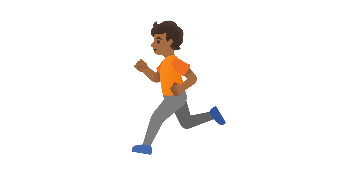 🏃🏾 Persona Che Corre: Carnagione Abbastanza Scura Emoji