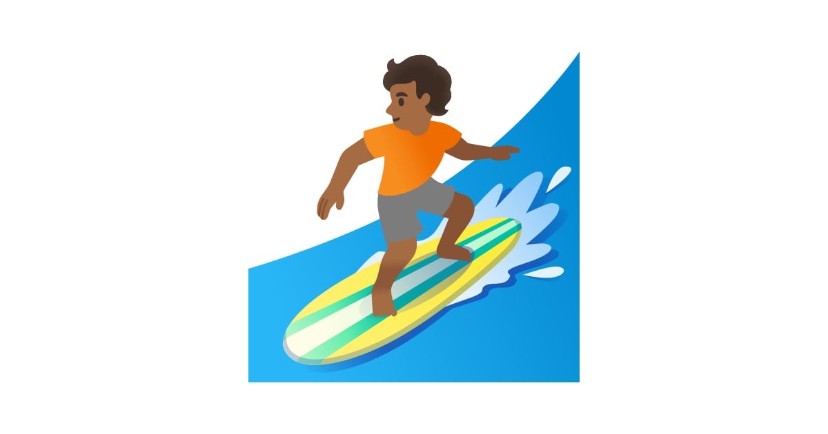 🏄🏾 Personne Faisant Du Surf : Peau Mate Emoji