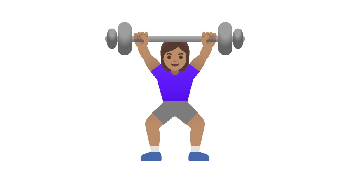 🏋🏽‍♀️ Woman Lifting Weights: Medium Skin Tone Emoji