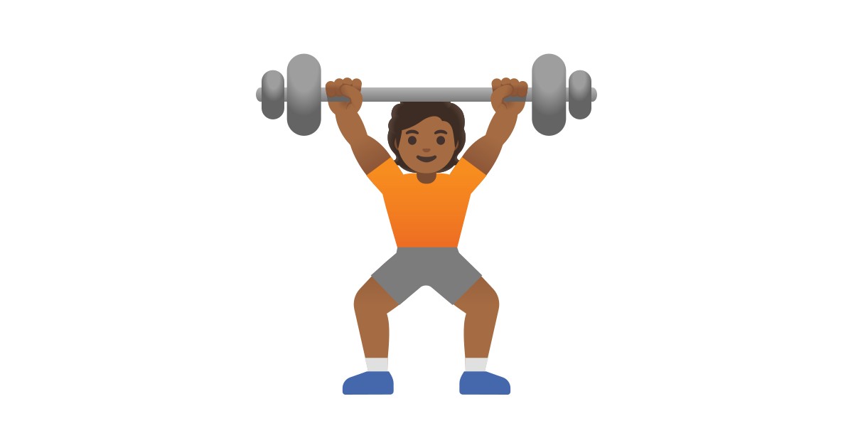 🏋🏾 Persona Che Solleva Pesi: Carnagione Abbastanza Scura Emoji