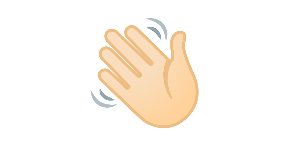 👋🏻 Waving Hand: Light Skin Tone Emoji