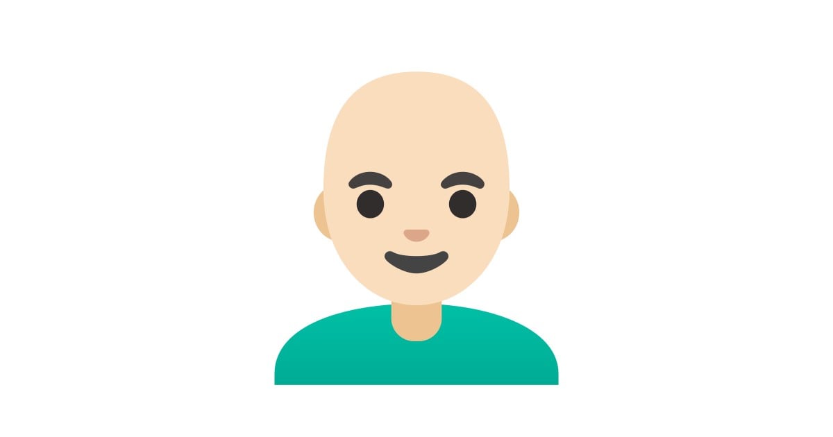 👨🏻‍🦲 Homme : Peau Claire Et Chauve Emoji