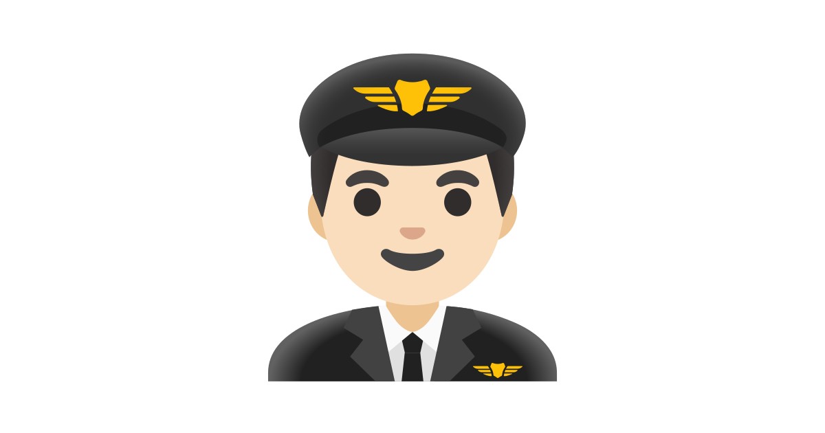 👨🏻‍ ️ Piloto Hombre: Tono De Piel Claro Emoji