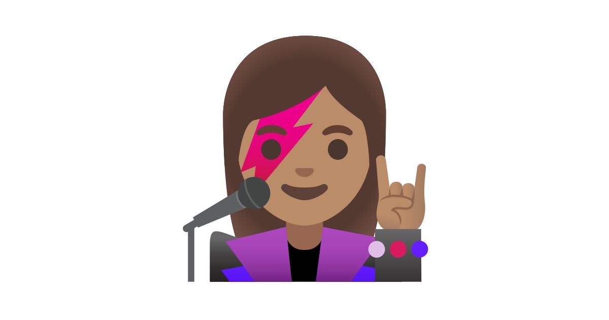 👩🏽‍🎤 Woman Singer: Medium Skin Tone Emoji