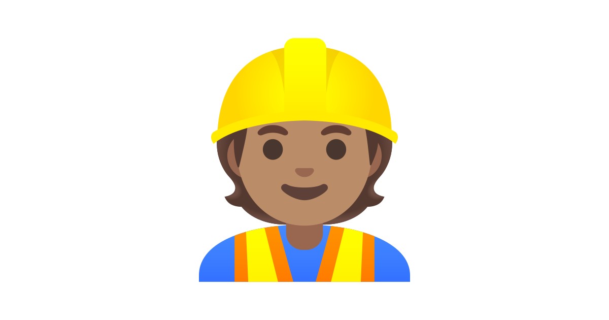 👷🏽 Trabalhador De Construção Civil: Pele Morena Emoji