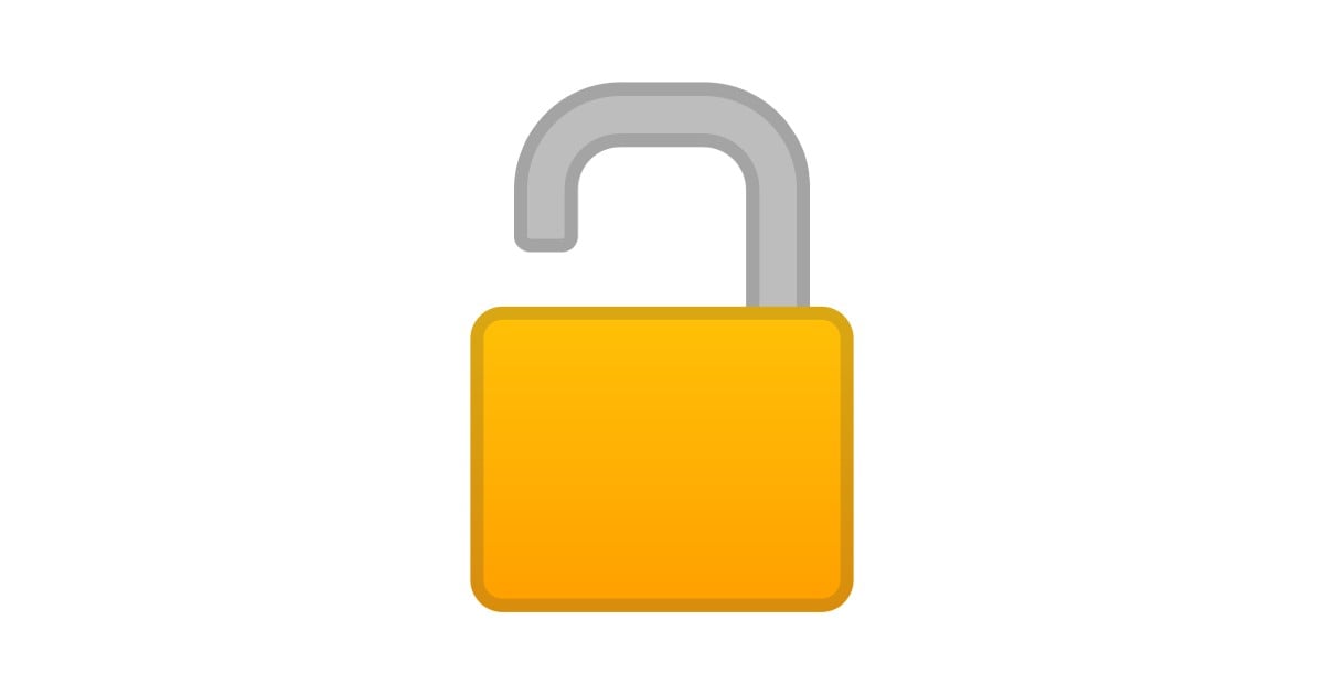 🔓 Cadeado Aberto Emoji