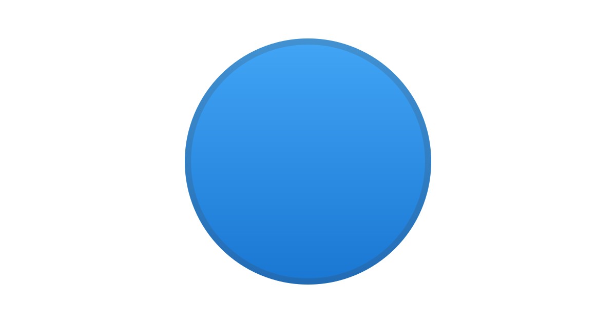 🔵 Círculo Azul Grande Emoji