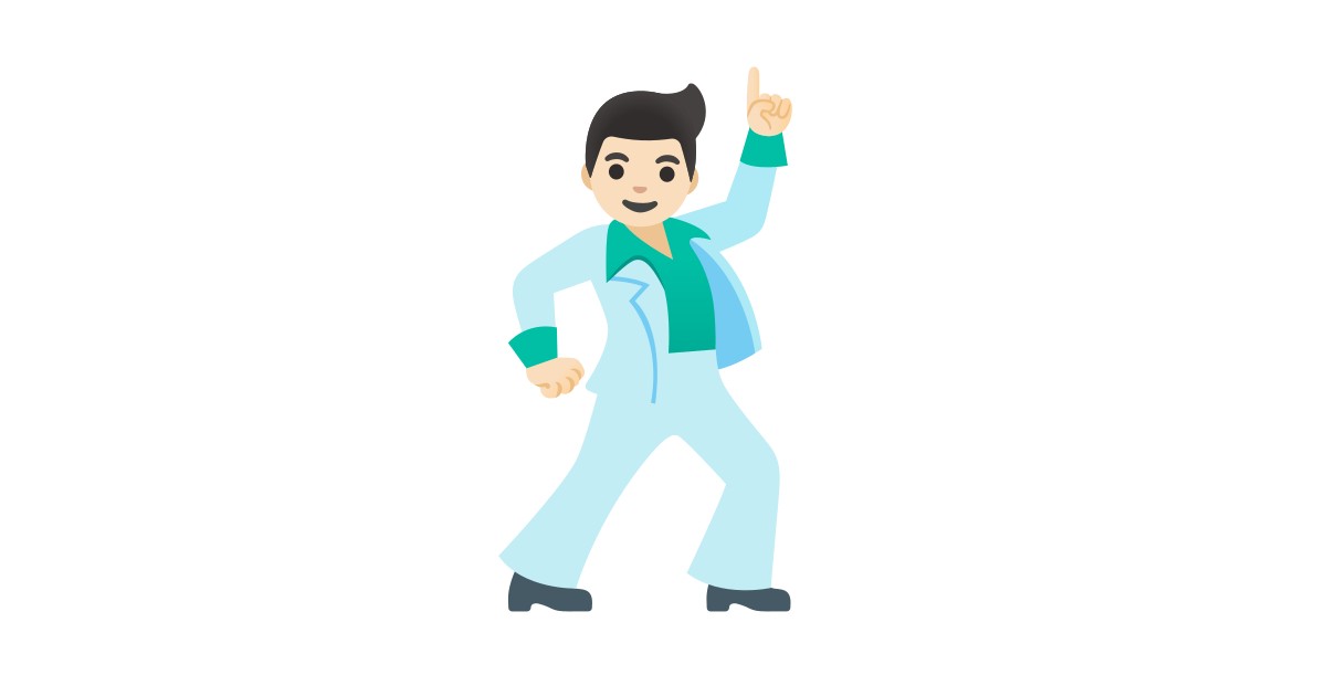 🕺🏻 Uomo Che Balla: Carnagione Chiara Emoji