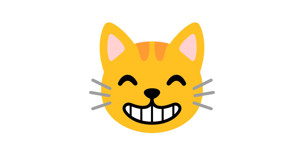 😸 grinsende Katze mit lachenden Augen-Emoji