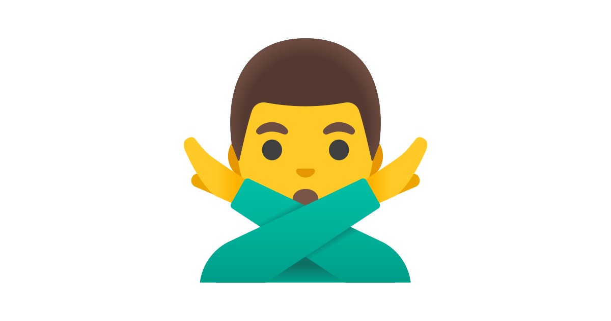 🙅‍♂️ Man Gesturing NO Emoji