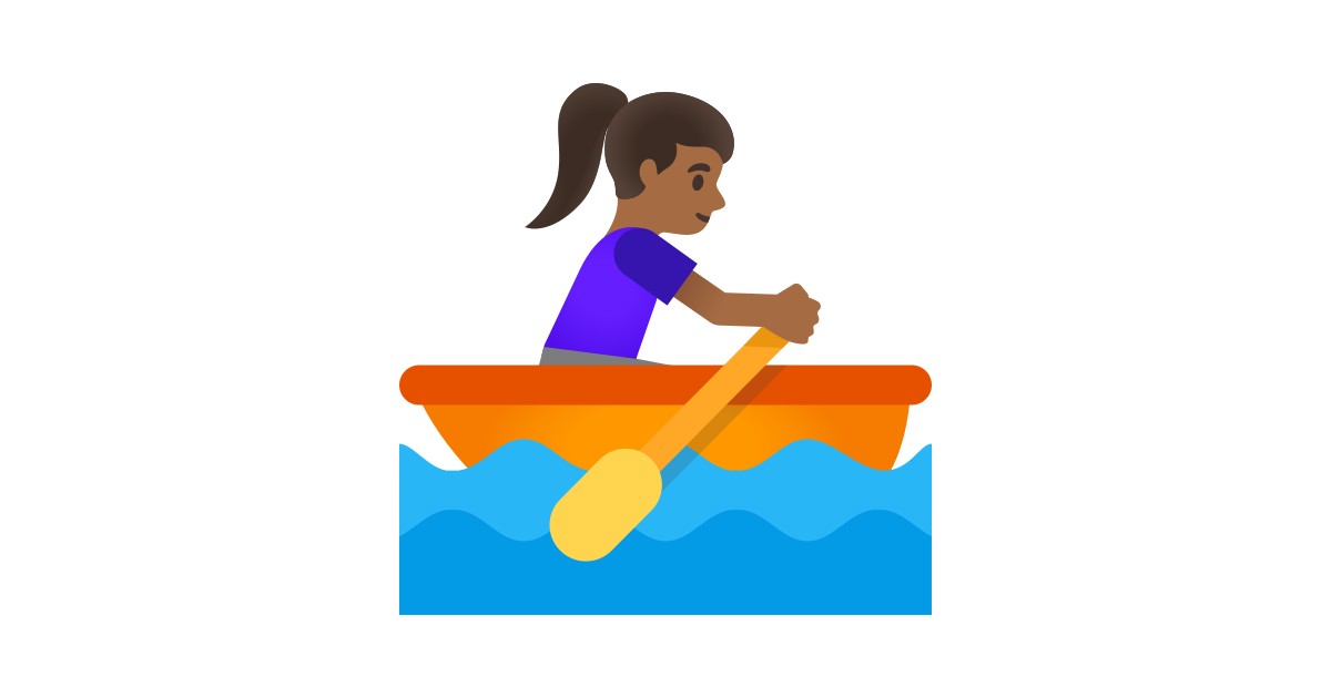 🚣🏾‍♀️ Woman Rowing Boat: Medium-dark Skin Tone Emoji