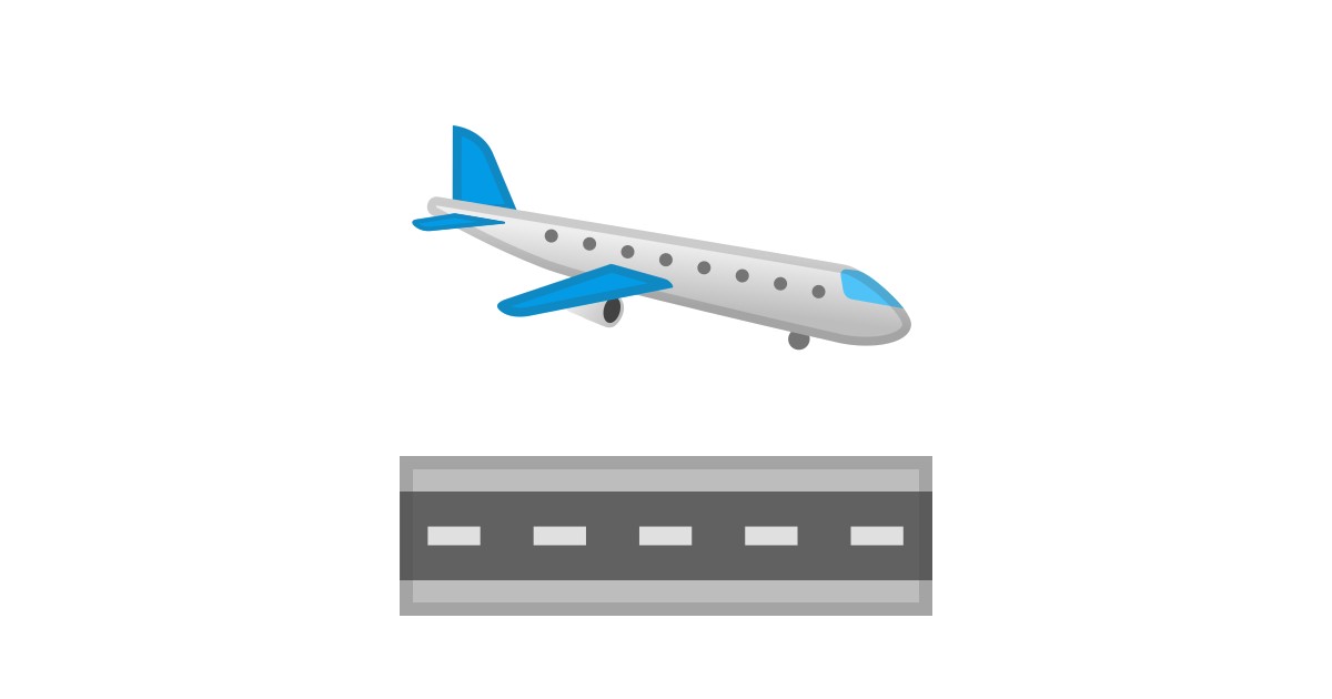 🛬 Avión Aterrizando Emoji