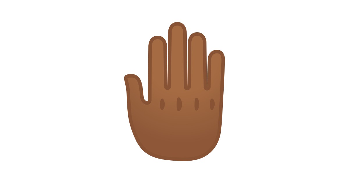 🤚🏾 Raised Back Of Hand: Medium-dark Skin Tone Emoji
