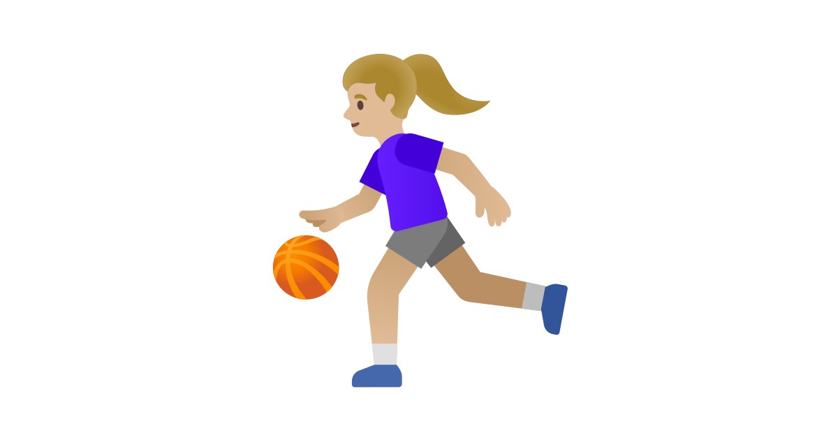 ⛹🏼‍♀️ Woman Bouncing Ball: Medium-light Skin Tone Emoji