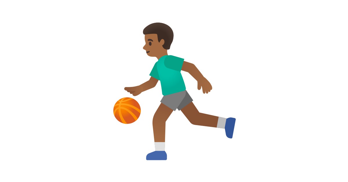 ⛹🏾‍♂️ Man Bouncing Ball: Medium-dark Skin Tone Emoji