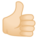 👍🏻 Daumen hoch: helle Hautfarbe-Emoji