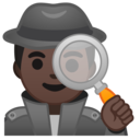 🕵🏿 Detective: Dark Skin Tone Emoji