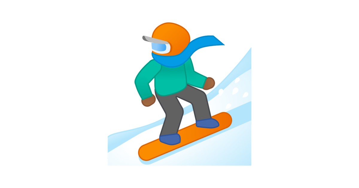 🏂🏾 Snowboarder(in): mitteldunkle Hautfarbe-Emoji