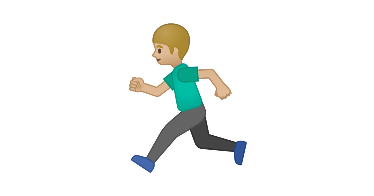 🏃🏼 Persona Che Corre: Carnagione Abbastanza Chiara Emoji