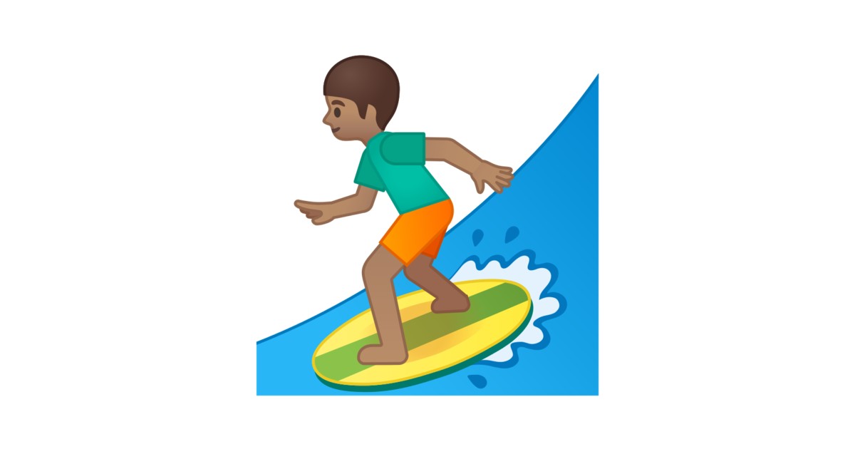 🏄🏽 Surfista: Pele Morena Emoji