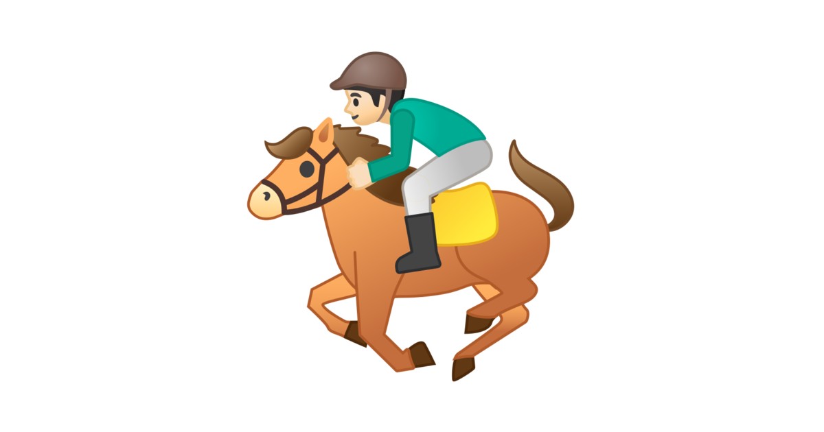 🏇🏻 Course Hippique : Peau Claire Emoji