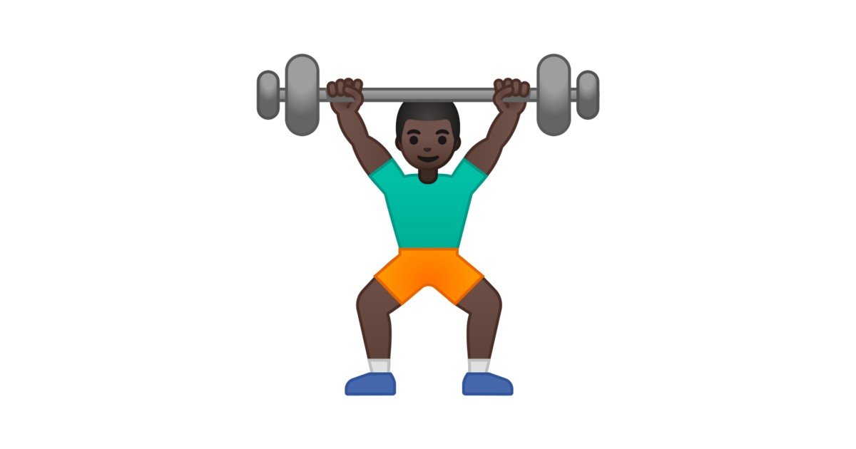 🏋🏿 Persona Che Solleva Pesi: Carnagione Scura Emoji