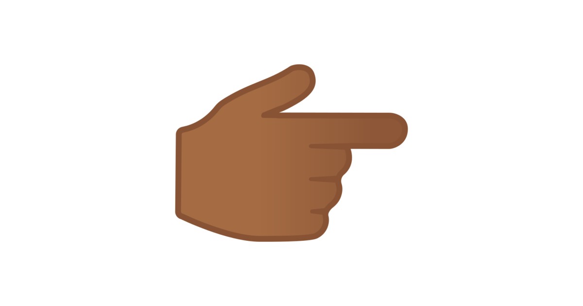 👉🏾 Main Avec Index Pointant à Droite : Peau Mate Emoji