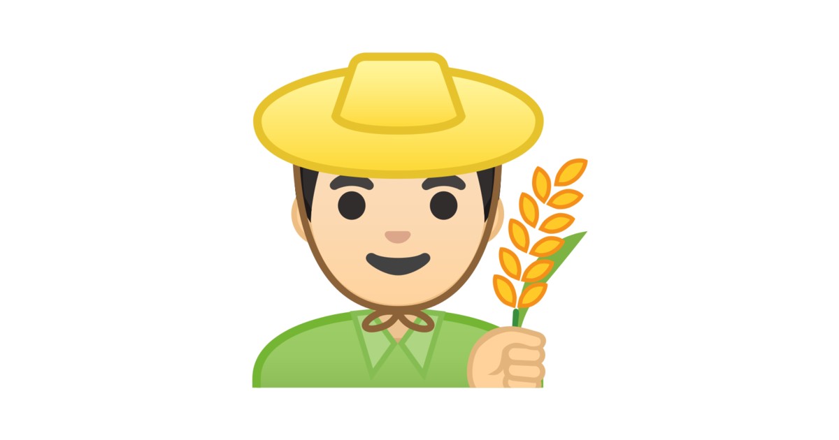 👨🏻‍🌾 Fermier : Peau Claire Emoji