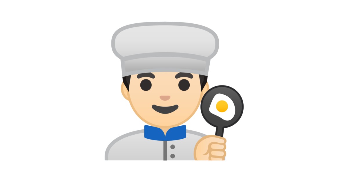 👨🏻‍🍳 Koch: helle Hautfarbe-Emoji