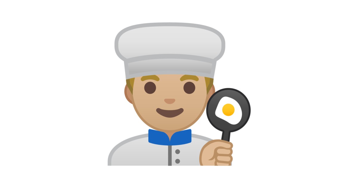 👨🏼‍🍳 Koch: mittelhelle Hautfarbe-Emoji