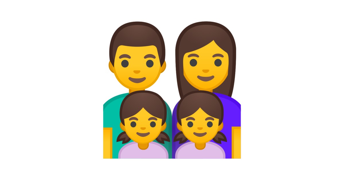 👨‍👩‍👧‍👧 Familia: Hombre, Mujer, Niña, Niña Emoji